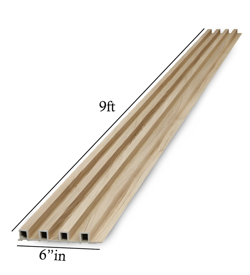 Fluted Panel End Cap (9’) – Slat Panel Wall